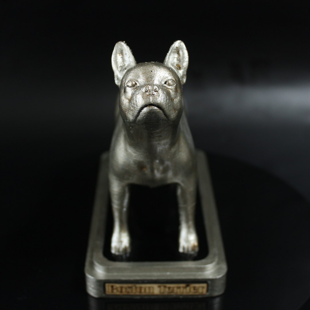 Personalized Boston Terrier Dog Statue, Large Dog Statue on Base - Etsy