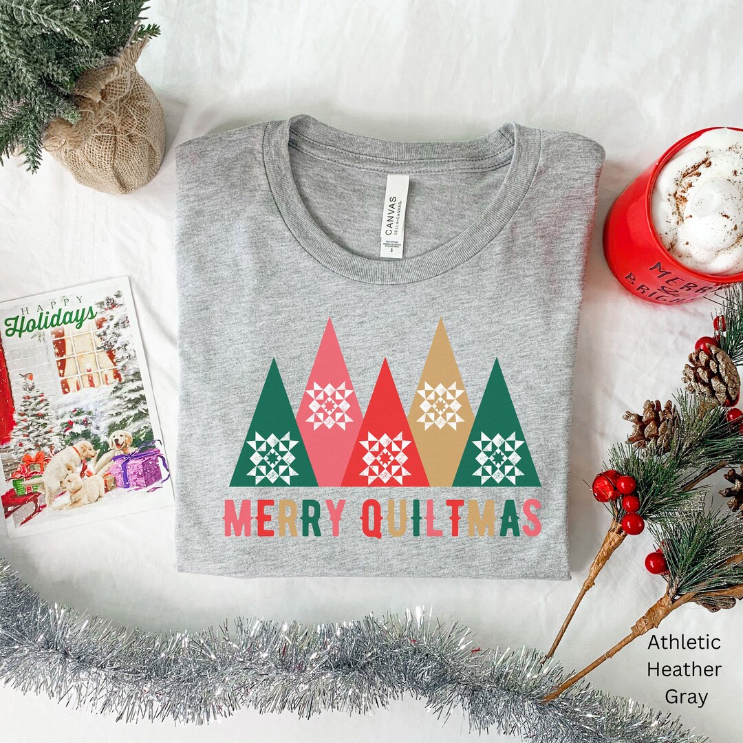 Quilt Christmas T-shirt, Holiday Quilting Shirt, Gift for Quilter ...