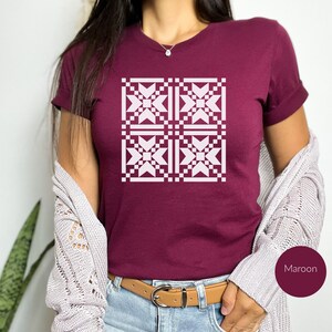 Quilt Block T-shirt, Quilting Shirt for Women, Gift for Quilter, Gift ...