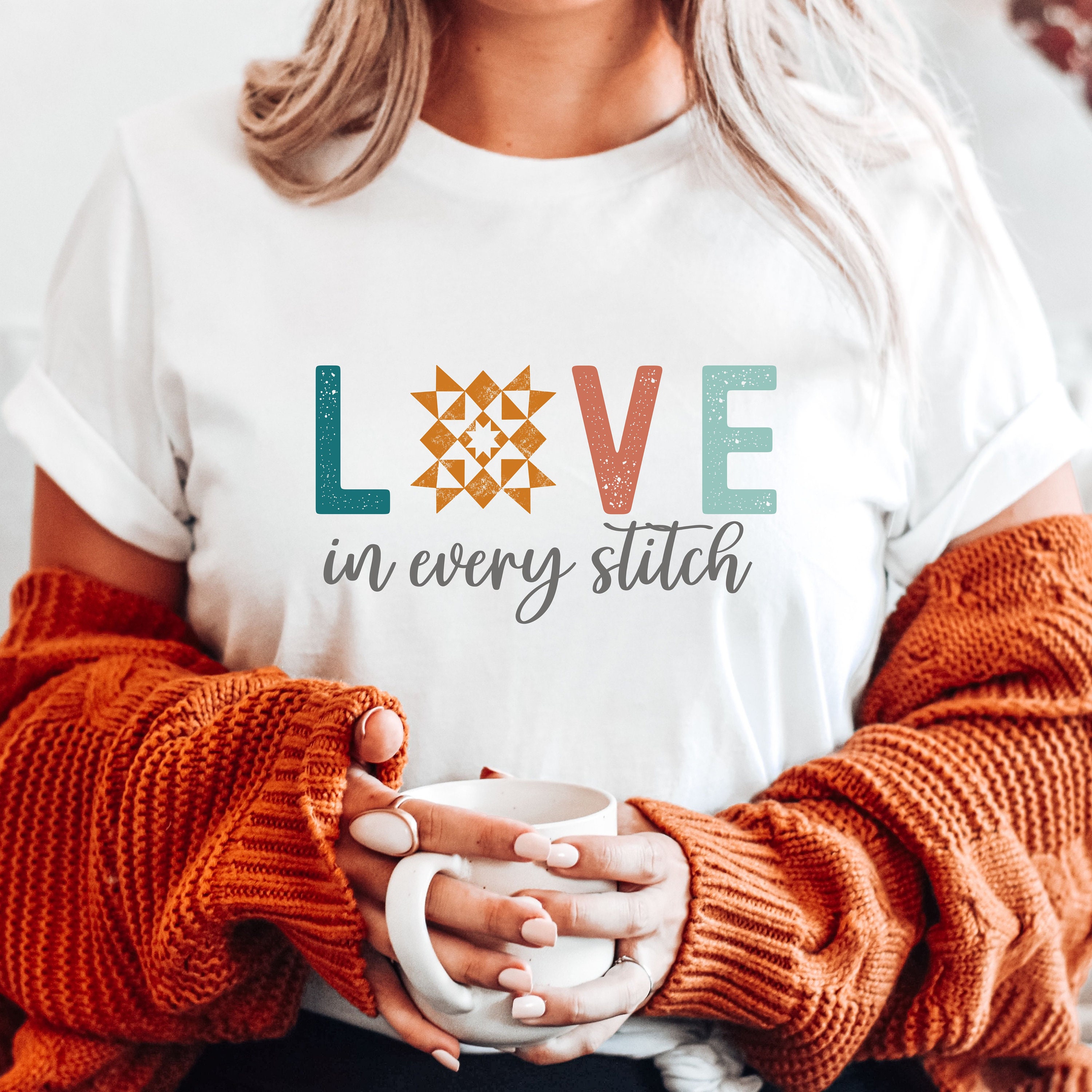 Quilt Block T-shirt for Quilter, Quilting Shirt for Women, Quilt ...