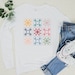 Long Sleeve Quilt Block Shirt for Quilters, Colorful Quilt Block T ...