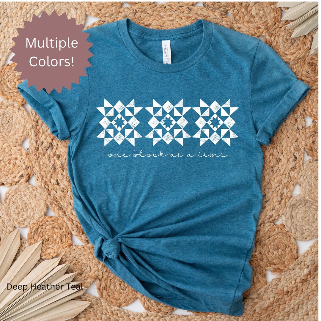 Quilt Shirt, Summer Quilt Block T-shirt, Quilt Clothing, Gift for ...