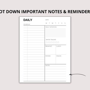 Daily Planner Printable, Daily Schedule Printable, Work Planner, US ...