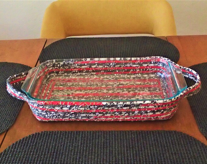 9x13 Bakeware Cozy, Carrier, Server & Holder Basket With Cork Base in ...