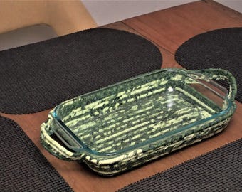 9x13 Bakeware Cozy, Carrier, Server & Holder Basket With Cork Base in ...