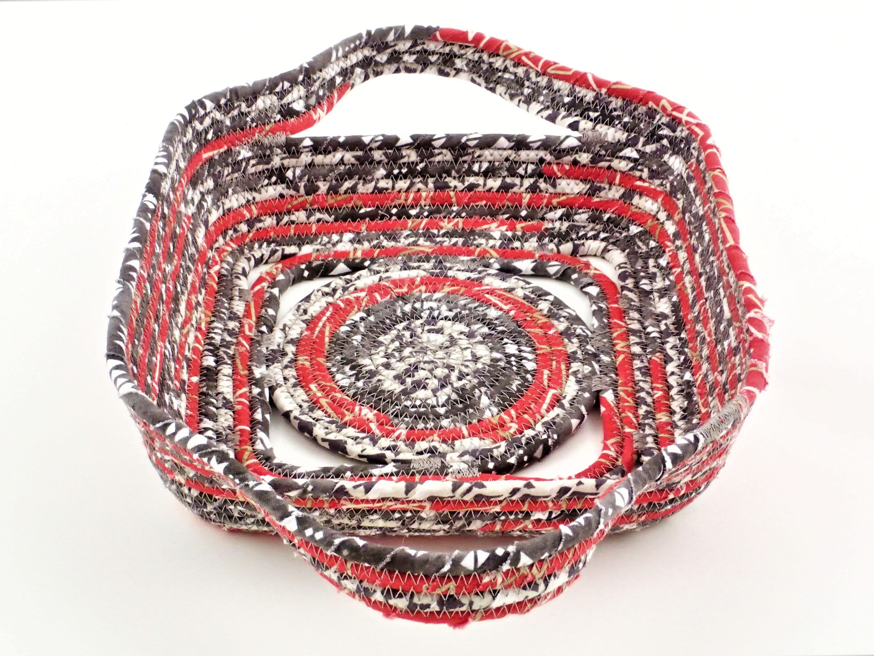 Coiled Rope Bakeware Basket: 8" Square Casserole Carrier With Cork Base ...