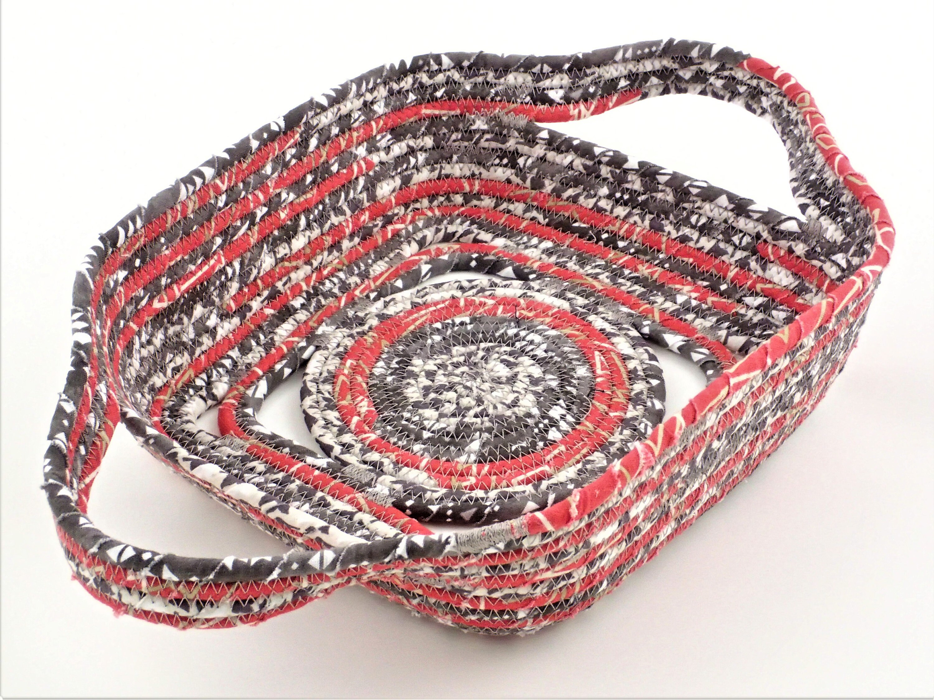 Coiled Rope Bakeware Basket: 8" Square Casserole Carrier With Cork Base ...