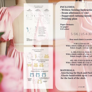 Open Back Dress PDF Sewing Pattern S-5XL | S 4-30 - Etsy