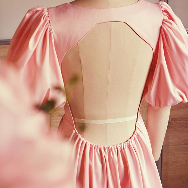 Open Back Dress - Etsy