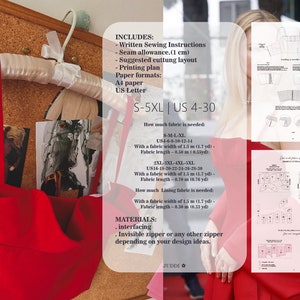 Ruffled Bust Frill Top|pdf Sewing Pattern|s-5xl|us4-30|haute Couture ...