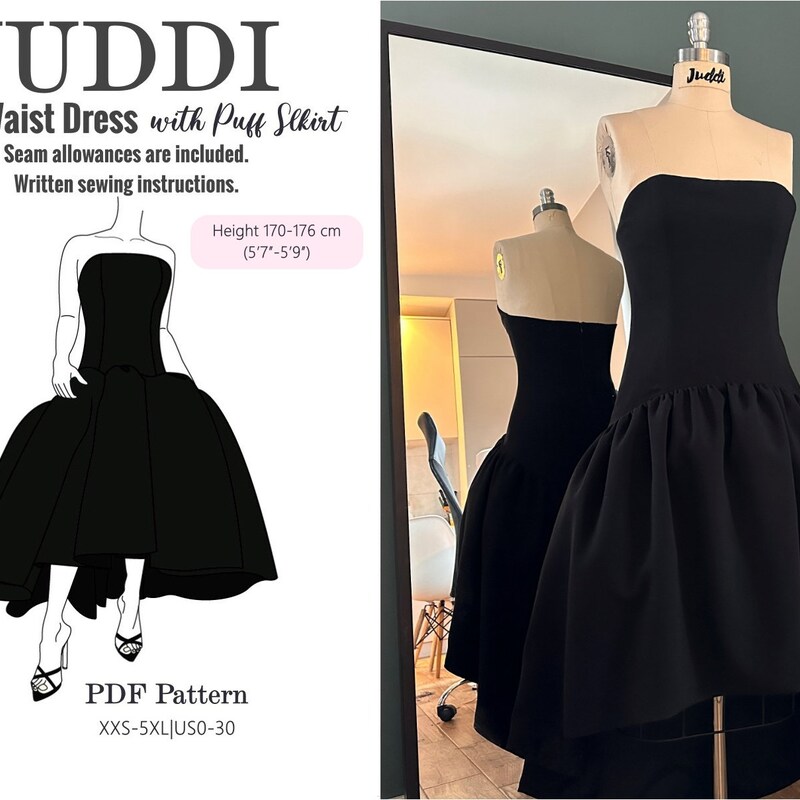 Drop Waist Dress Pattern - Etsy