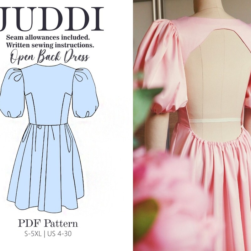 Open Back Dress - Etsy