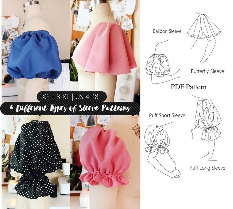4 Different Types of Sleeve Patterns Butterfly Sleeve - Etsy