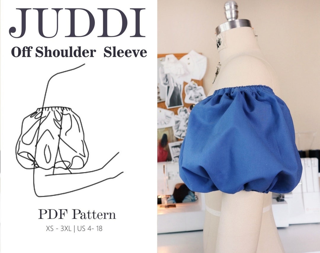 Off Shoulder Puffed Balloon Sleeve PDF Sewing Pattern XS - Etsy