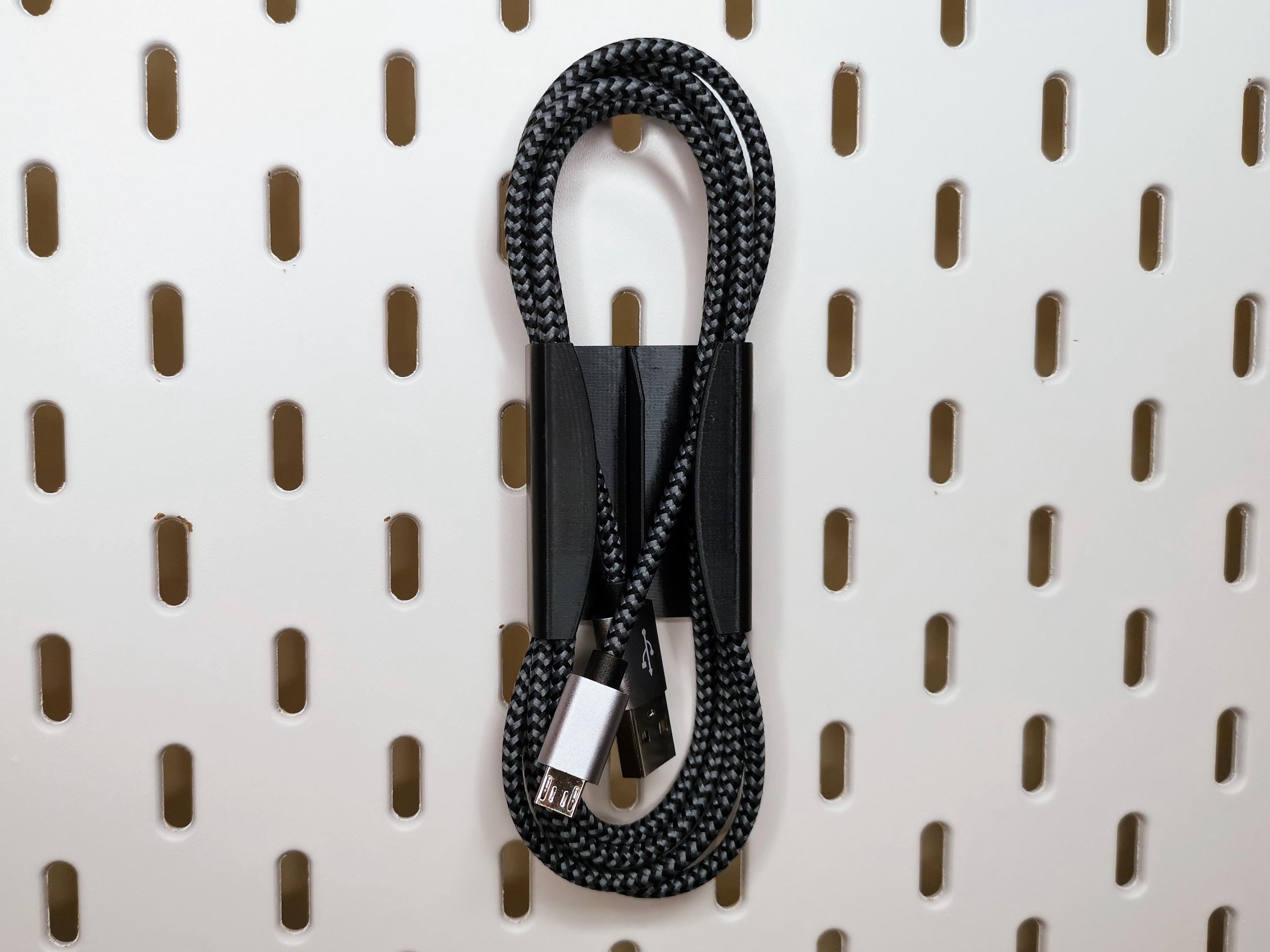 Skadis Cable Holder, Pegboard Universal Cable Stand, Cable Management ...