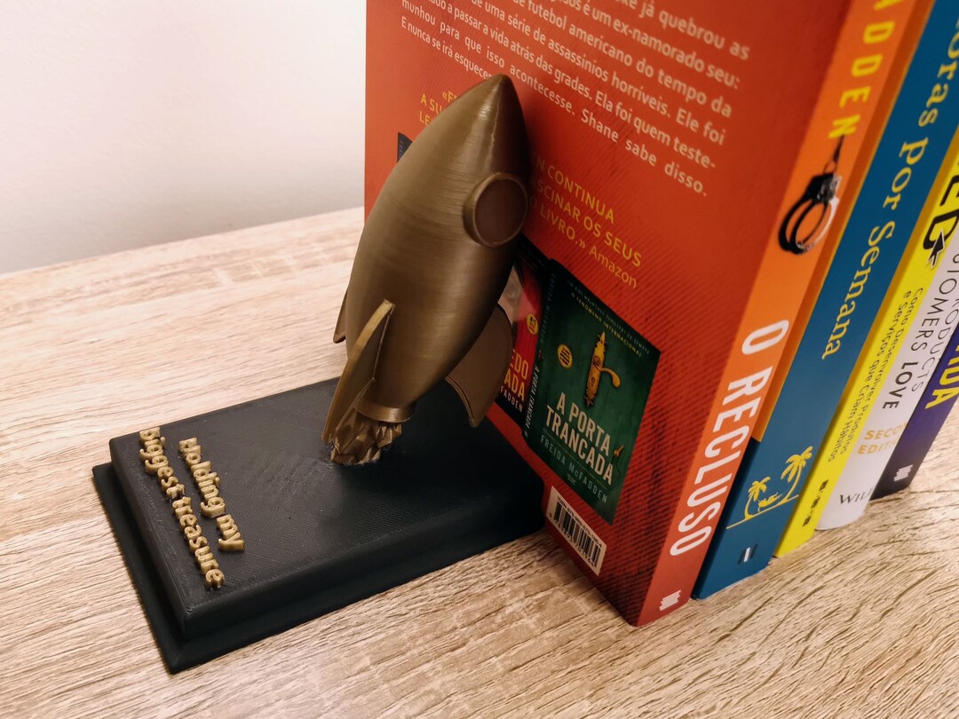 Rocket Bookend, Custom Bookend, Home Office Organizer, Office Decor ...