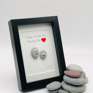 Personalised Pebble Picture Thank You for Being My Rock - Etsy UK