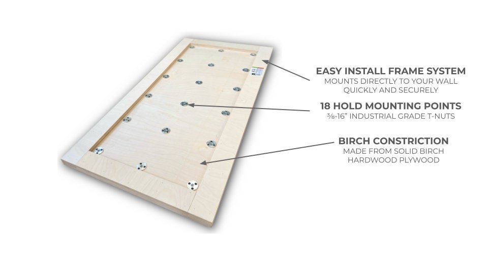 Birch Indoor Rock Climbing Wall Panel: Kids Playroom, Easy Install (23 ...