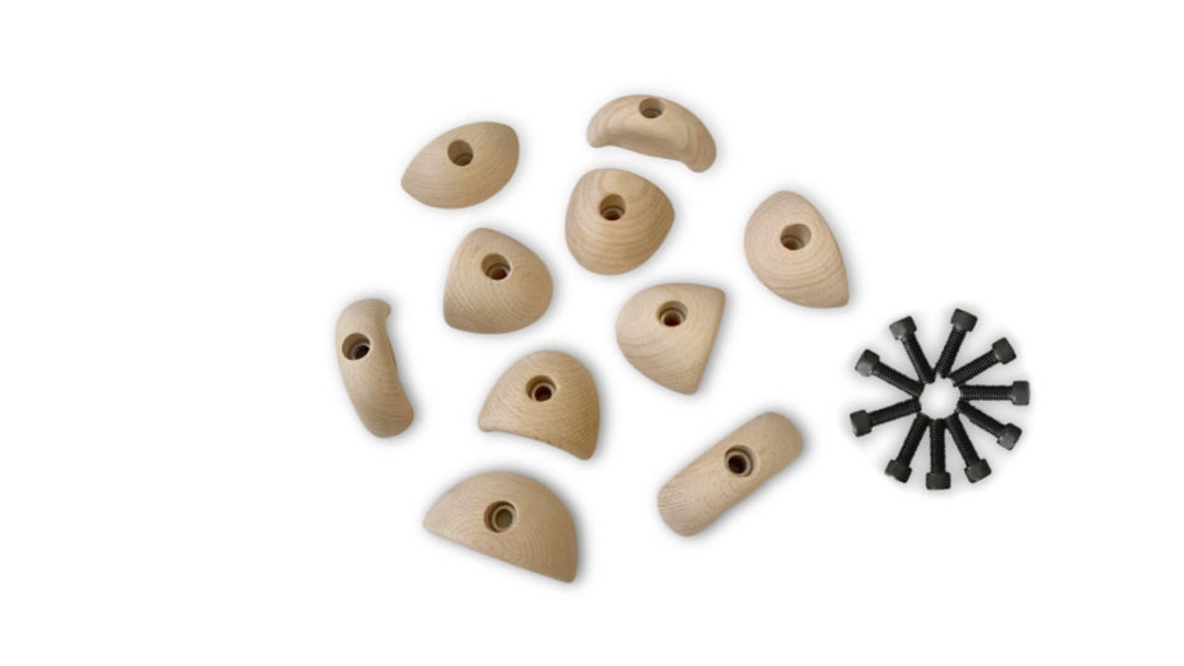 Wooden Rock Climbing Holds / Grips Kid's Starter Set - Etsy