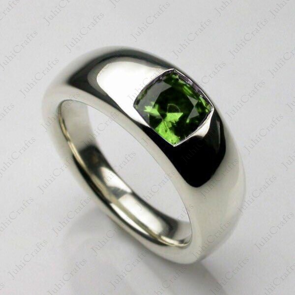 Men Peridot Ring - Etsy