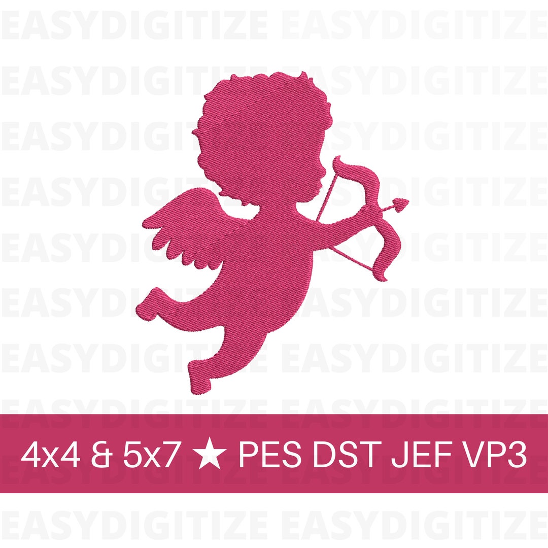 Simple Cupid Embroidery Design File 4x4 & 5x7 PES, Trendy Design - Etsy