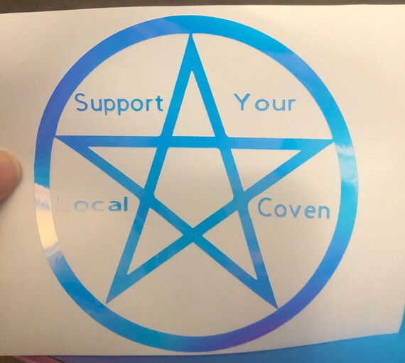 Holographic Support Your Local Coven Decal | Etsy