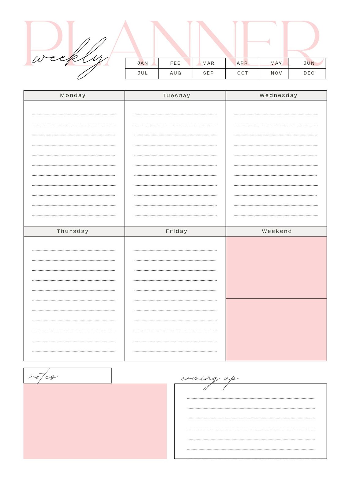 Pastel Rainbow Weekly Planner - Etsy