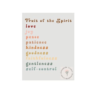 Fruit of the Spirit, Digital Print, Instant Download, Wall Art, Decor ...