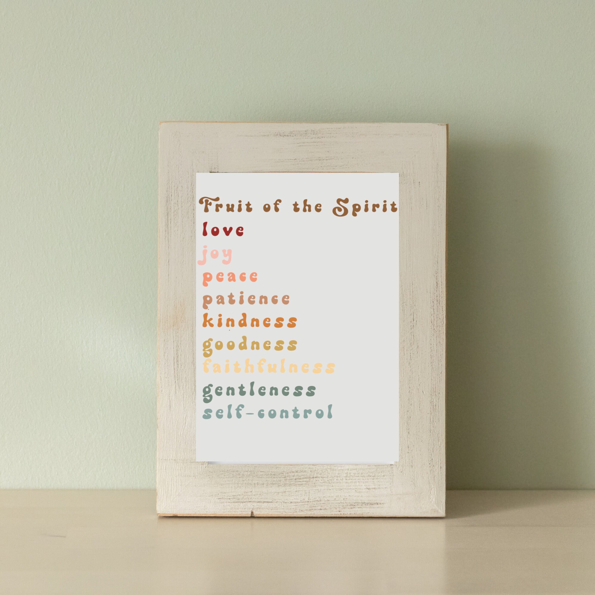 Fruit of the Spirit, Digital Print, Instant Download, Wall Art, Decor ...