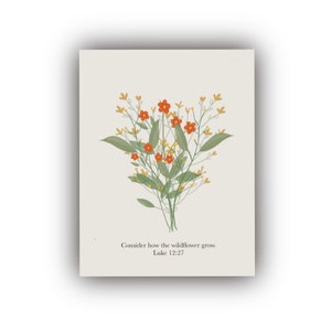 Luke 12:27, Printable, Bible Verse, Digtal Download, Scripture, Instant ...