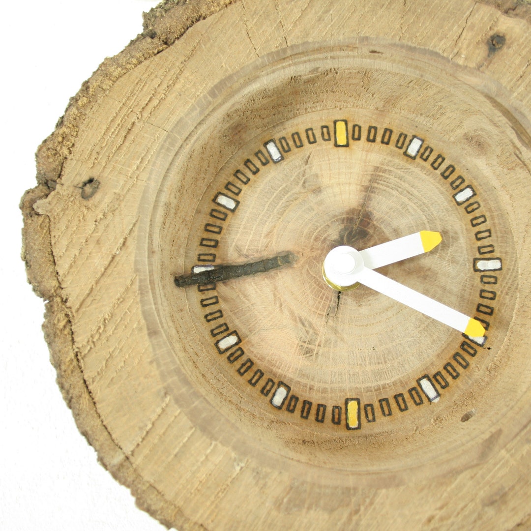 Live Edge Wall Clock, Rustic Wood Wall Clock, Farmhouse Wall Clock - Etsy