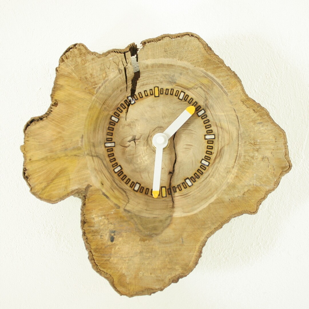 Live Edge Wall Clock, Rustic Wood Wall Clock, Farmhouse Wall Clock - Etsy