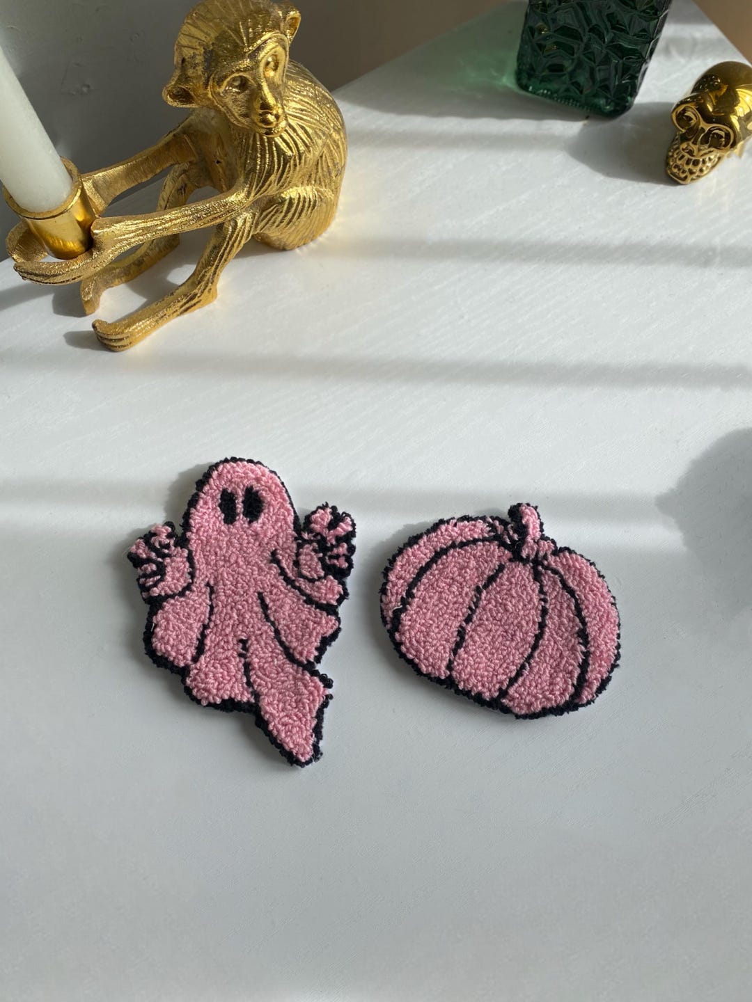 Mug Rug Coaters Punch Needle, Ghost, Pumpkin, Halloween Decor - Etsy UK