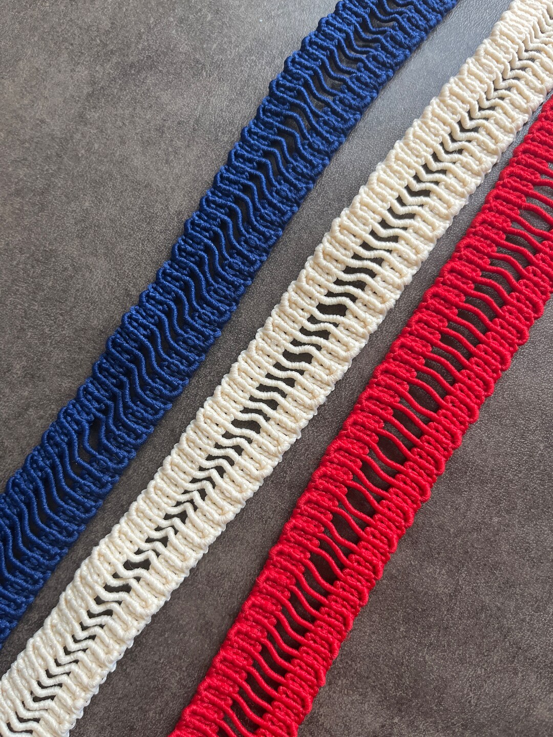 Vintage Novelty Elastic Stretch Step Ladder Lattice ,150, Braid, 2 ...