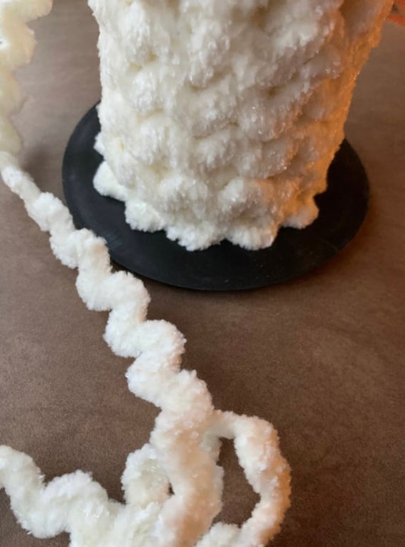 Novelty Chenille Ric Rac Fluffy Plush White Ric Rac Yellow | Etsy