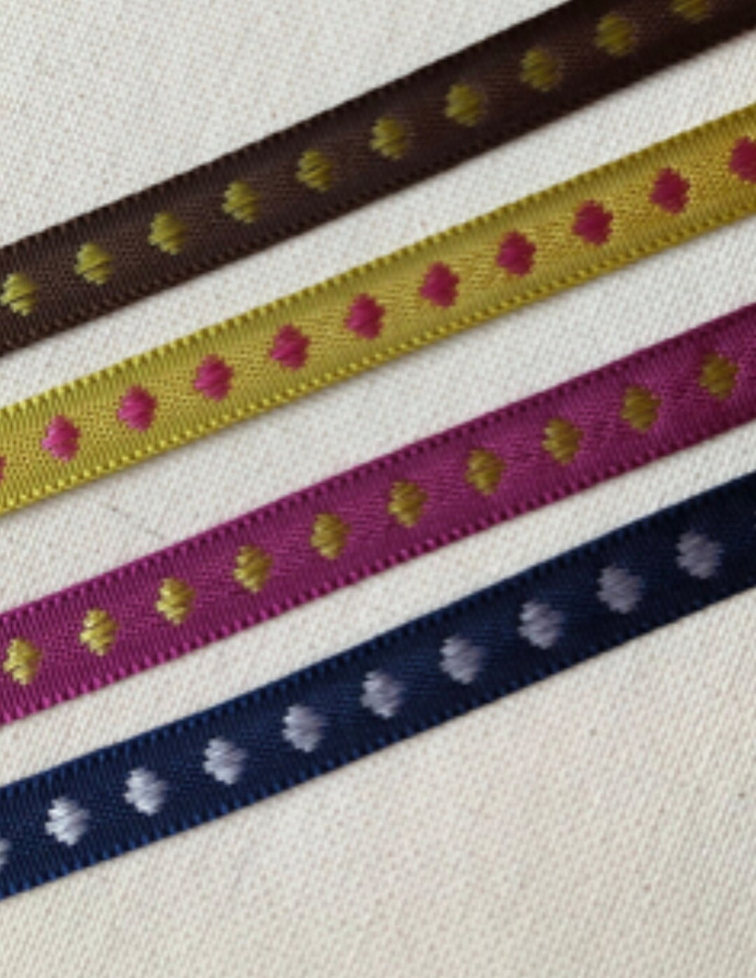 Novelty Fun Trim, Polka Dot Tape Trim Ribbon, Made in Thailand, 2 Yards ...