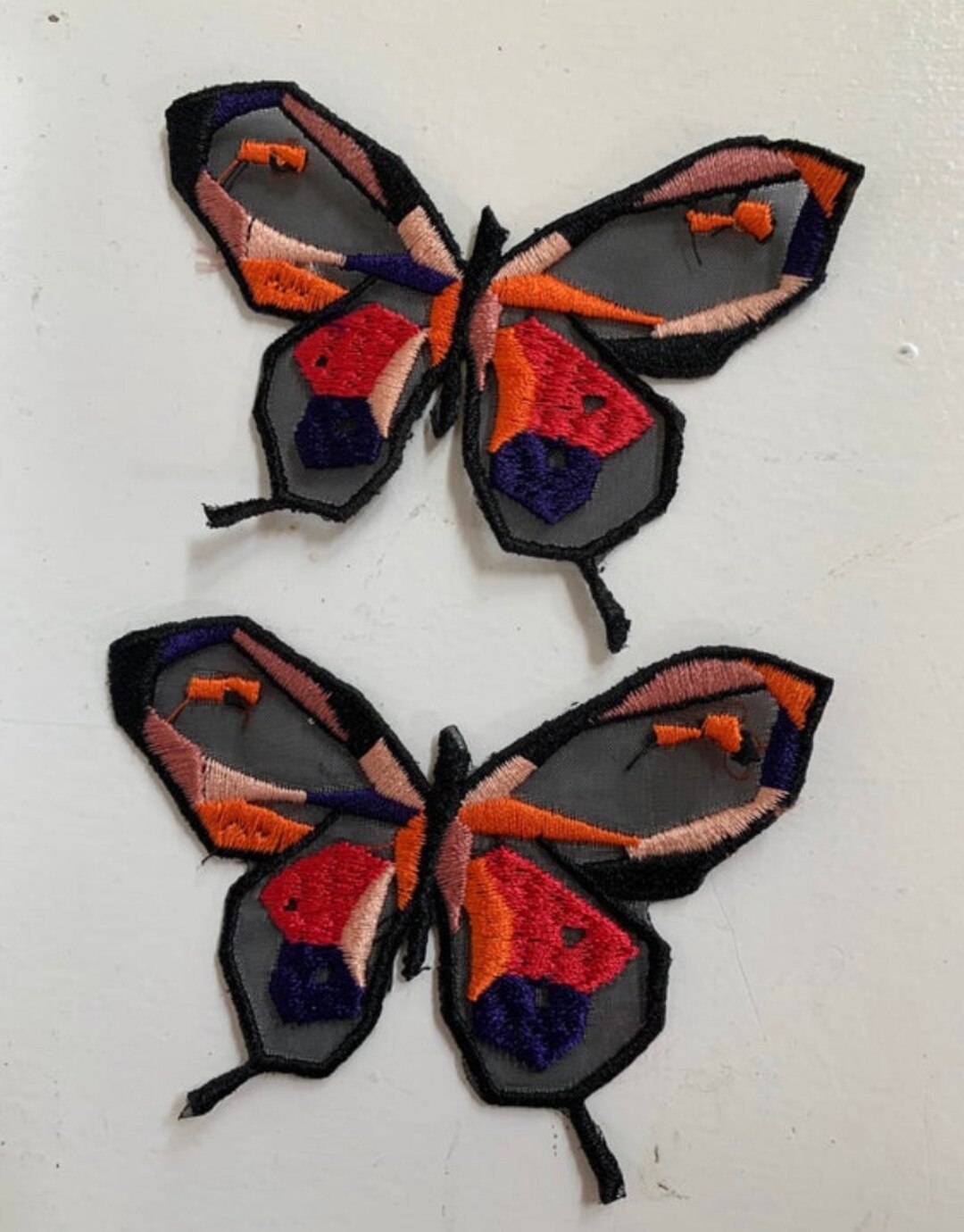 Butterfly Patches, Butterfly Applique, Set of 2 Butterfly Patches (0120 ...