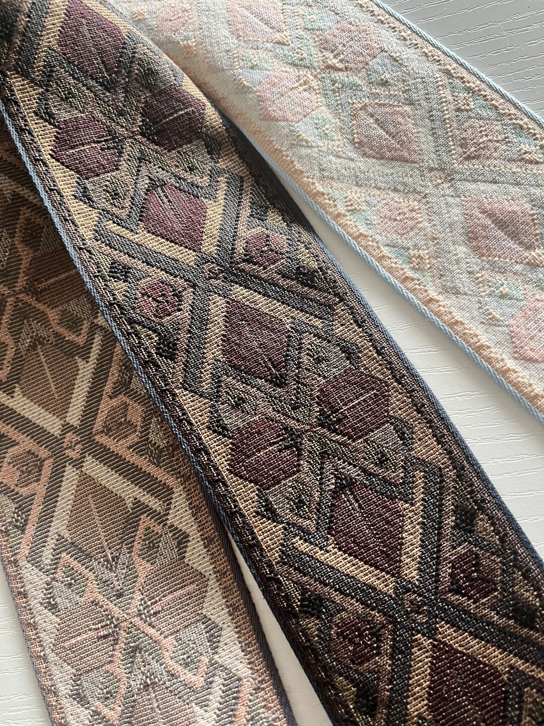 Vintage Renaissance Bohemian Tribal Ethnic Woven Jacquard Trim, 1 Yard ...