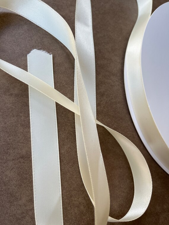 5/8 Double Face Ribbon Ivory Double Face Ribbon 5 Ysrds - Etsy