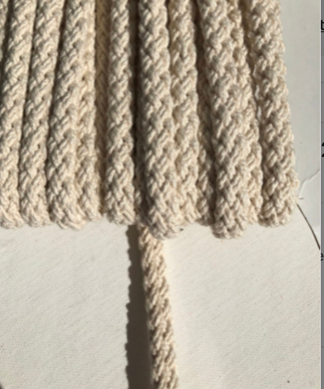 Novelty Braid Rope, 1/2" Wide, Cream Color Braid, Braid Rope for ...