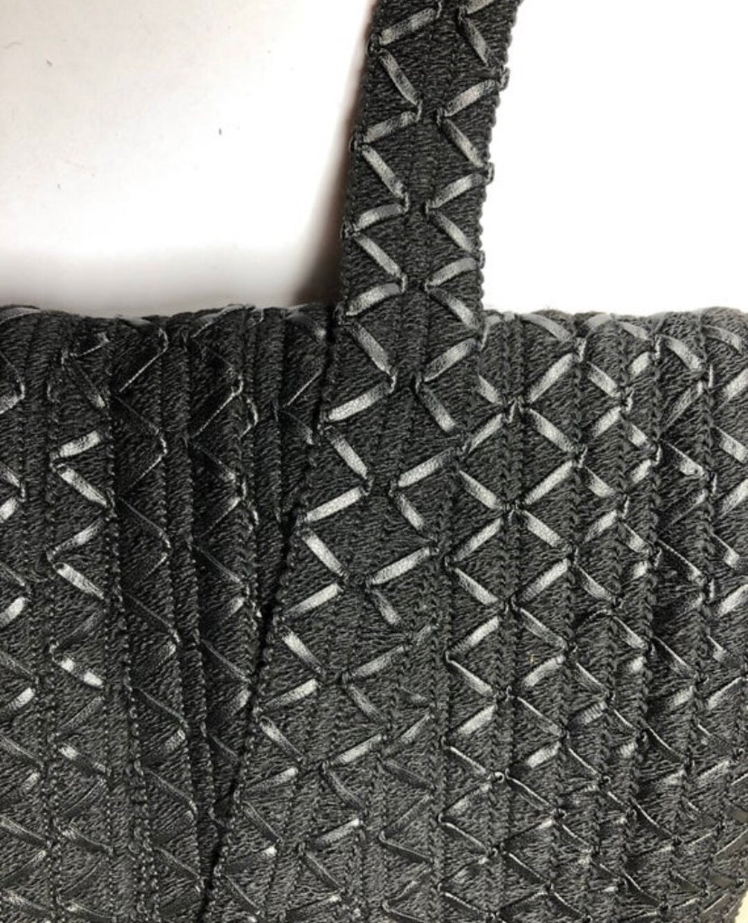 Black Knit Trim, Pleather and Knit Trim, 1 Yard 1" Wide (0129-579) - Etsy