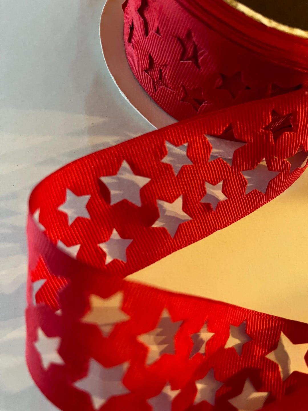 Patriotic Star Cut Out Trim Ribbon, 1 Yard - Etsy
