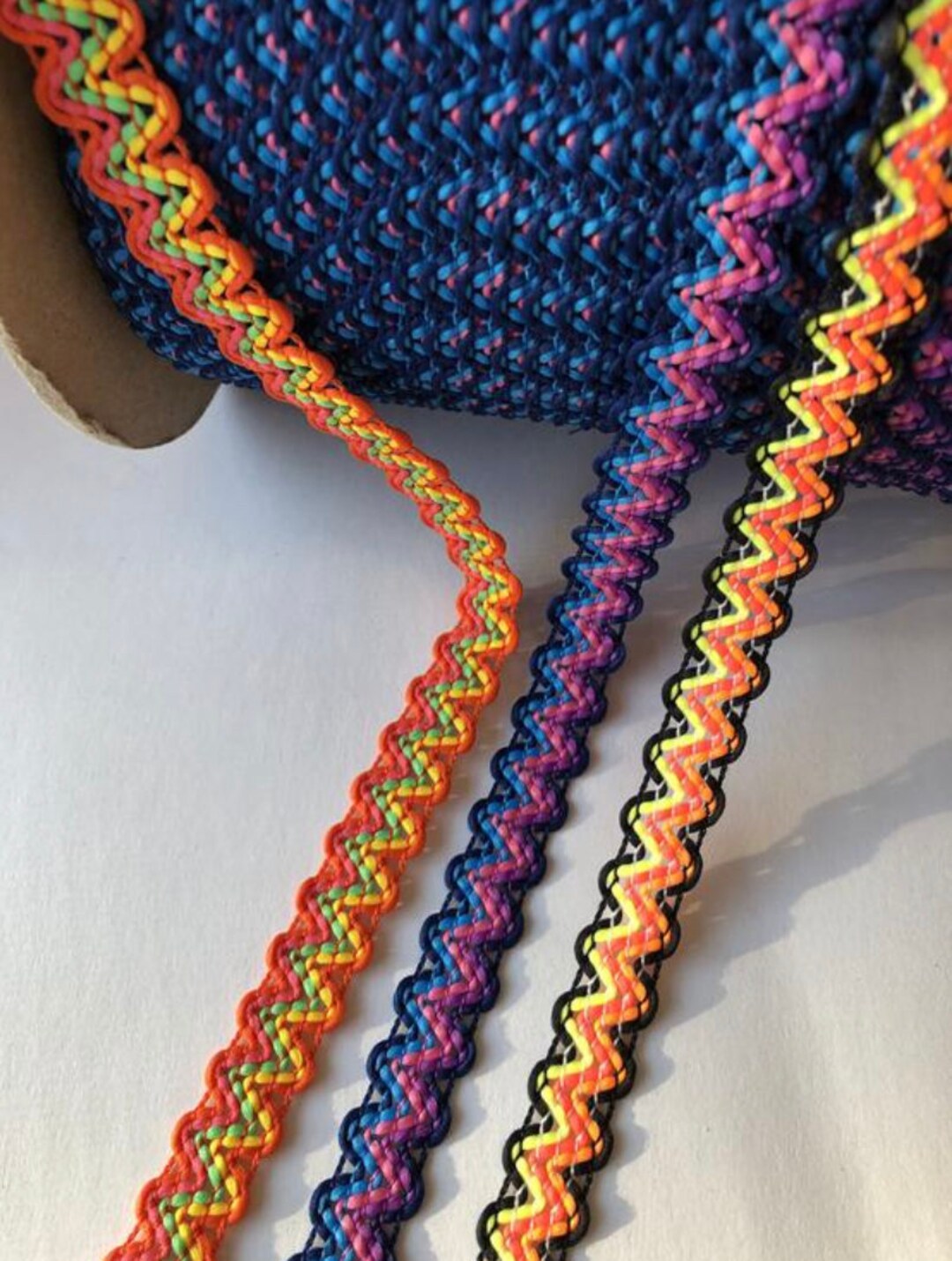 Ric Rac, Zig Zag Reversible Fun Bright Braided Trim, Ric Rac Zig Zag,2 ...