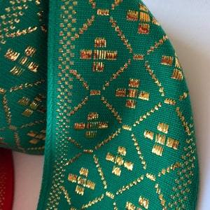 3" Vintage Ethnic Trim, Green/gold Trim, Red/gold Trim, Geometric Gold ...