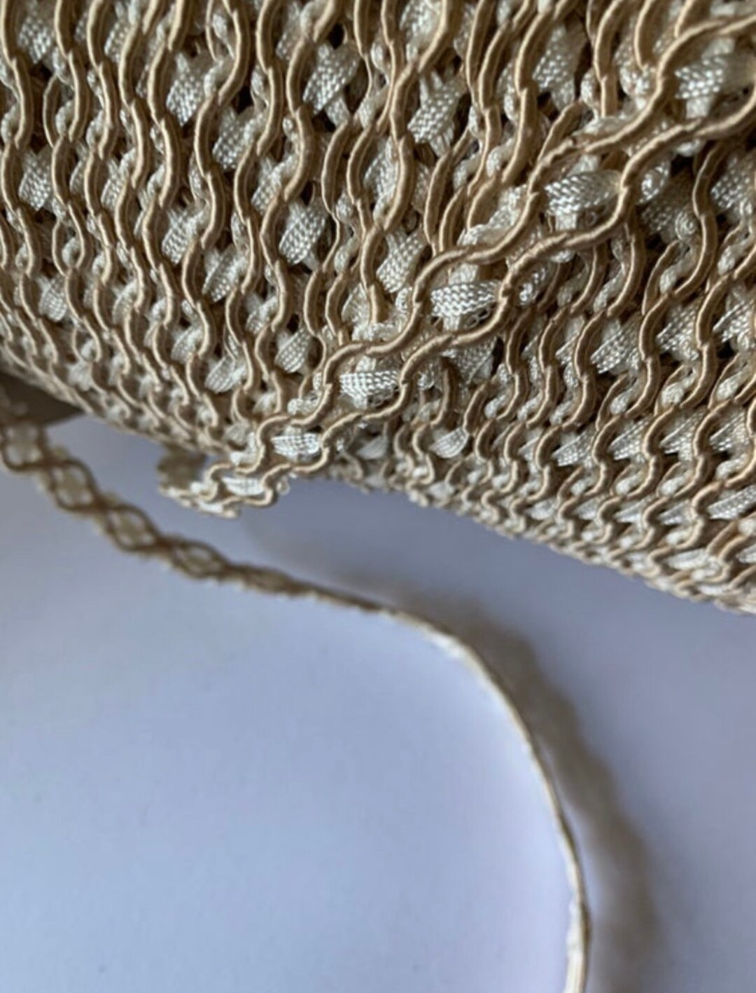 Vintage Satin Rattail, Middy Braid Criss Bross Braided Novelty Natural ...