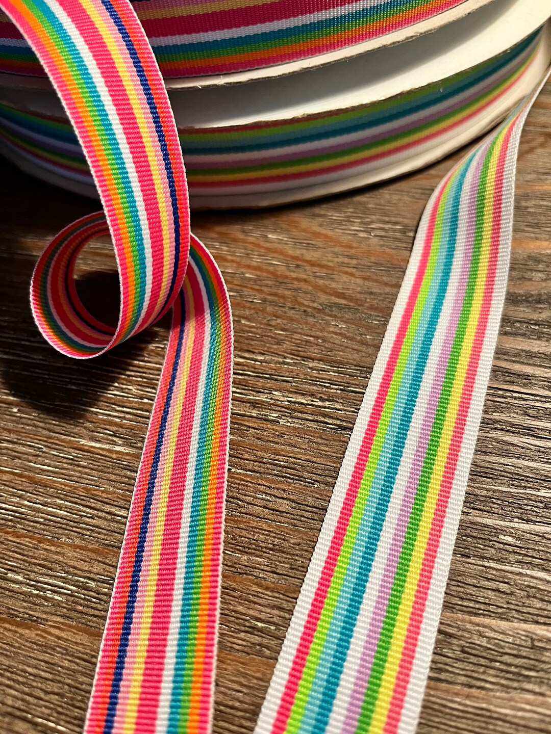 Roman Stripe Ribbon Trim, Made in USA, Candy Color Ribbon, Dynamic ...