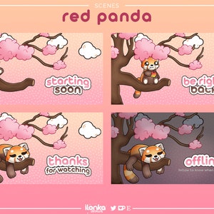 Red Panda | Animated Stream Pack! (scenes, Overlays, Alerts, Panels & a ...