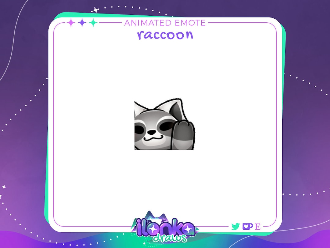 VIBE Raccoon | Animated Twitch/discord Emote - Etsy Canada