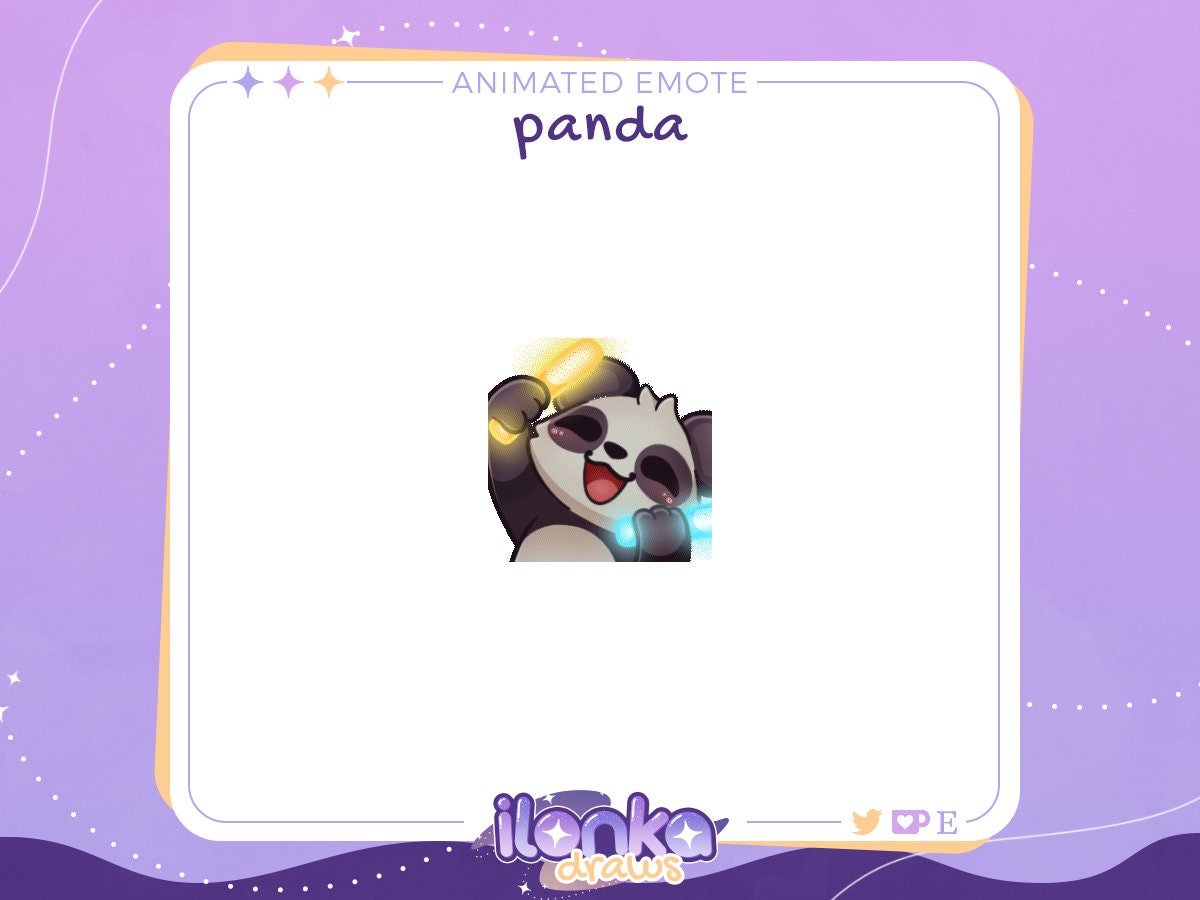 Rave Panda Twitch/discord Animated Emote - Etsy