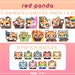 Red Panda Stream MEGA Pack Emotes, Badges, Animated Twitch Overlay ...